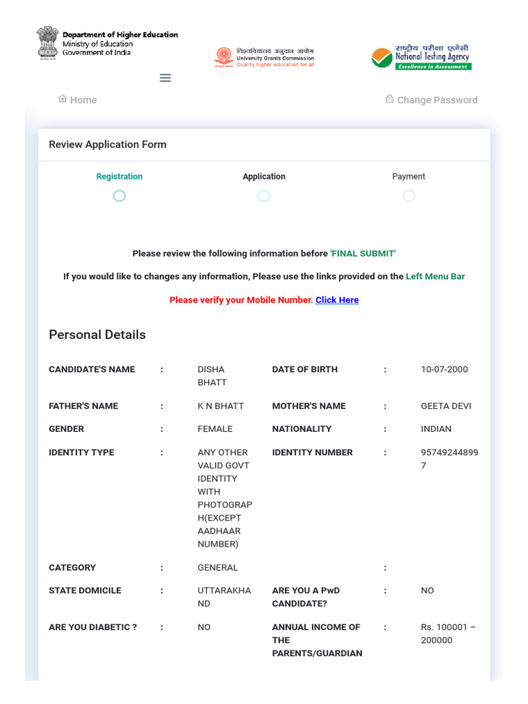 UGC-NET Application Review Guide | PDF
