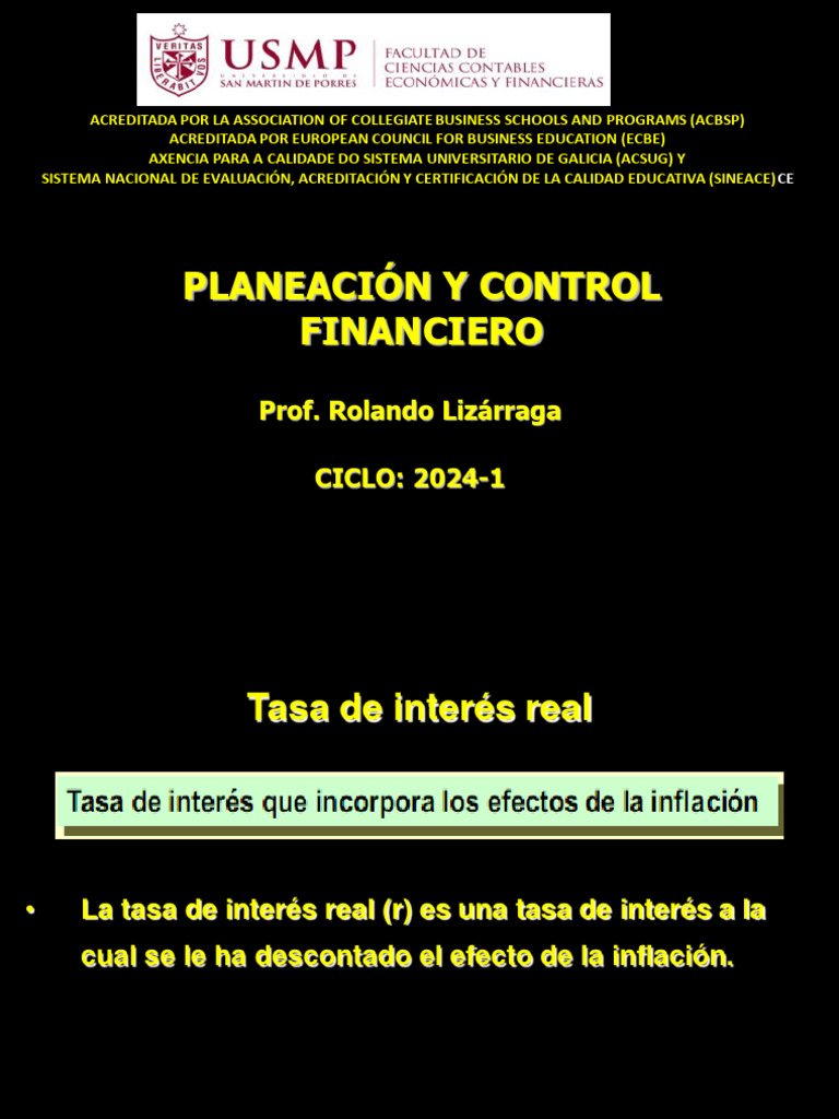 4. Interes Tasa Real | PDF | Tasas de interés | Inflación