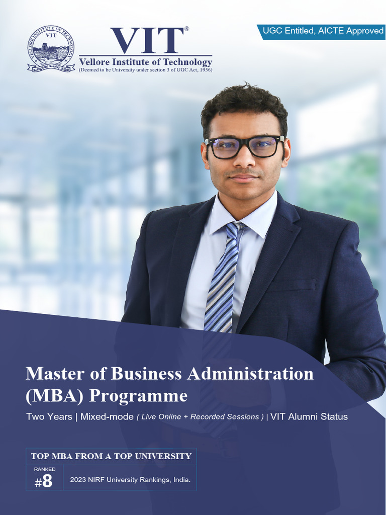 Vit Mba | Download Free PDF | Master Of Business Administration | Analytics
