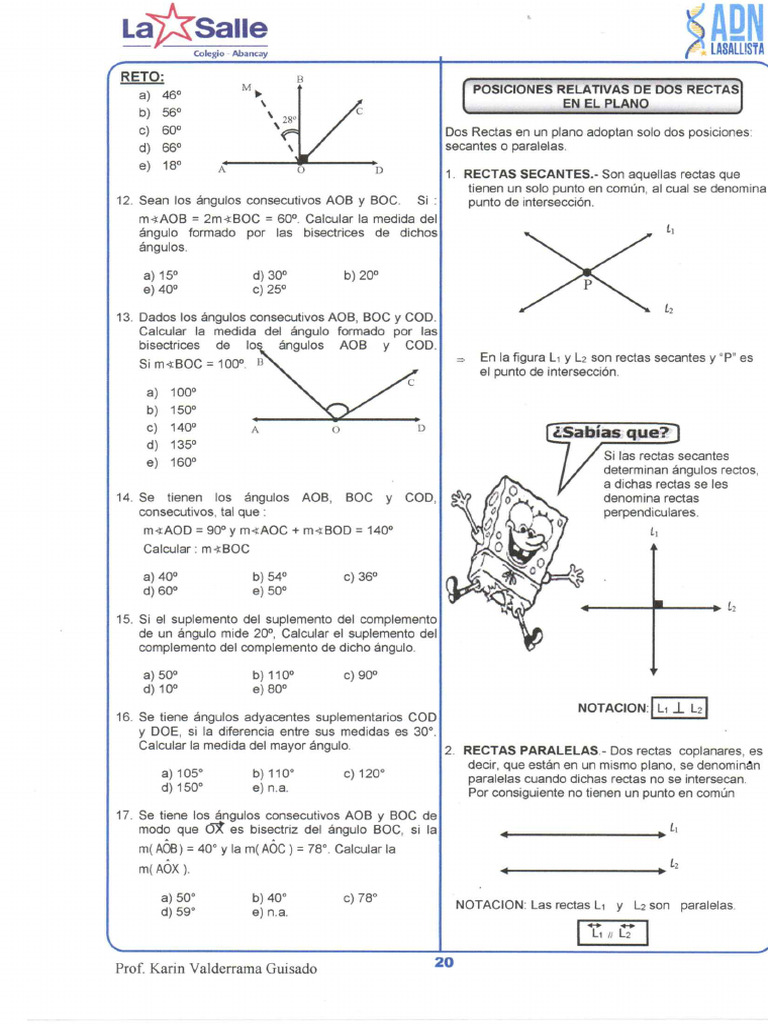 Fichas Matematica 4to Sec | PDF