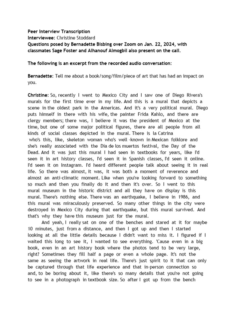 Christine Stoddard Serious Play Peer Interview 01 | PDF