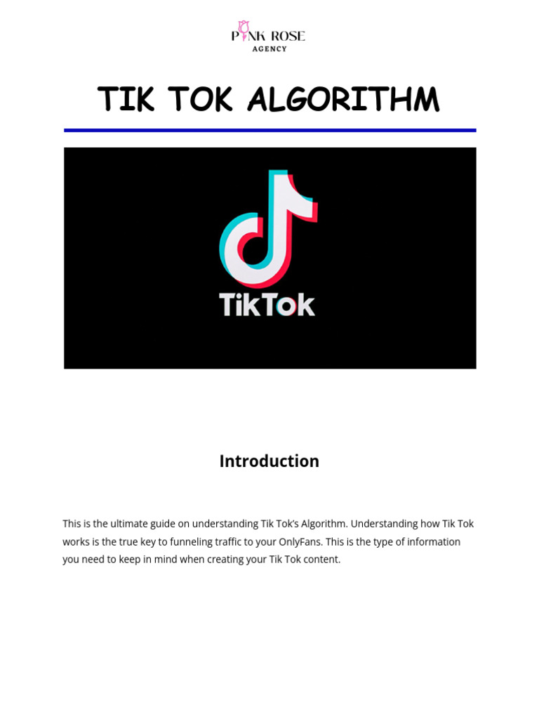 4 Updated 2023 Tik Tok Algorithm Pdf Mass Media Cyberspace
