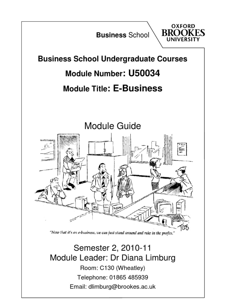 E-Business Module Guide | PDF | Electronic Business | Educational ...