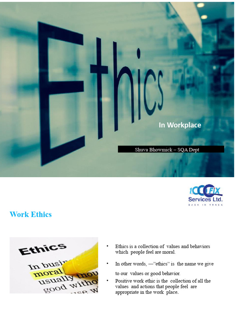 Ethics in Workplace | PDF | Employment | Disciplines