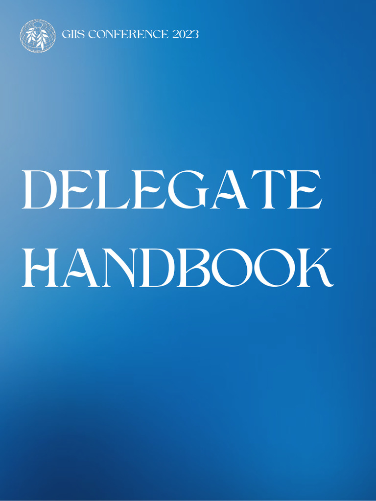 Delegate Handbook | PDF | United Nations | International Relations