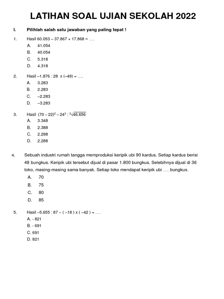 Soal US Kelas 6-1 | PDF | Metode & Bahan Ajar