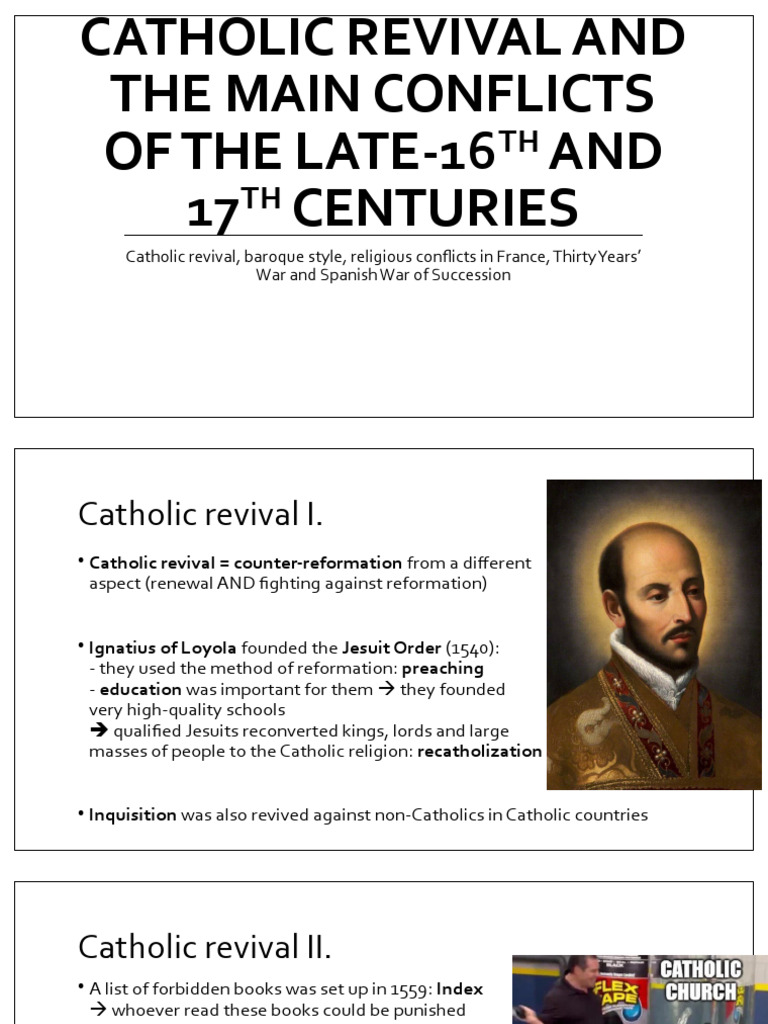 5 Catholic Revival and Conflicts 4 | PDF | Counter Reformation ...