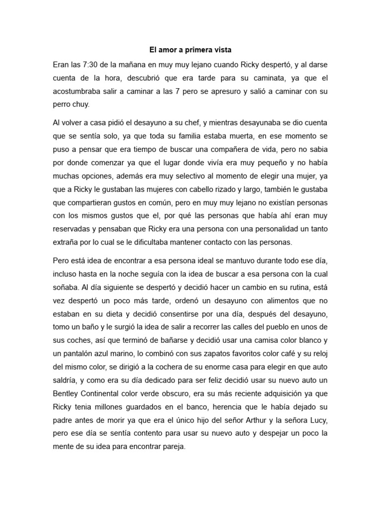 El Amor A Primera Vista | PDF | Amor