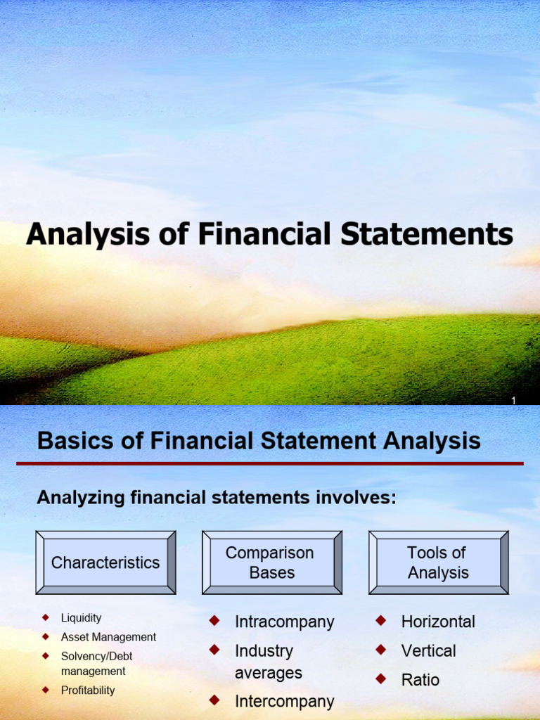 ACT 701 Ppt-Fin Statement Analysis Updated | PDF | Debits And Credits ...