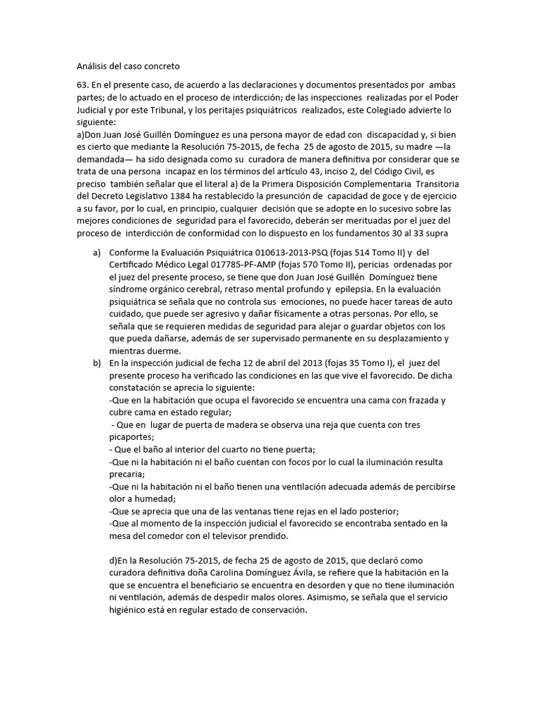 Caso Concreto | PDF | Sentencia (ley) | Invalidez