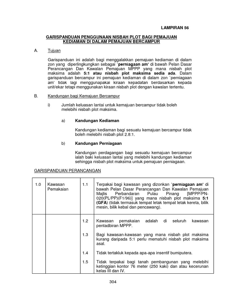 Garis Panduan Penggunaan Nisbah Plot Bagi Pemajuan Kediaman Di Dalam ...