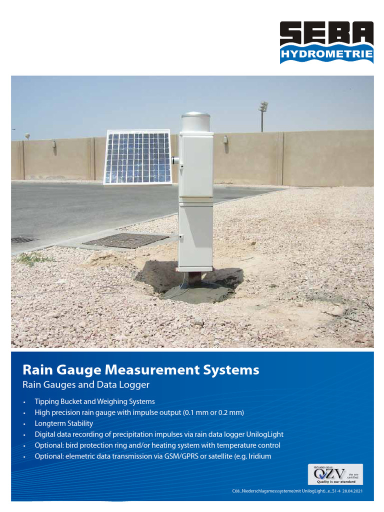 Precision Rain Gauge Systems Overview | PDF | Precipitation | Rain