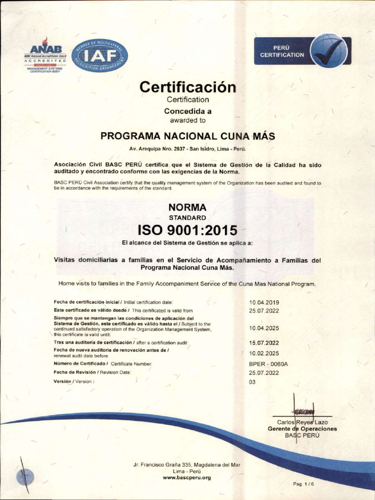 Certificacion-ISO | PDF
