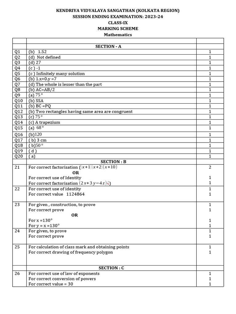 IX Math MS | PDF | Area | Numbers