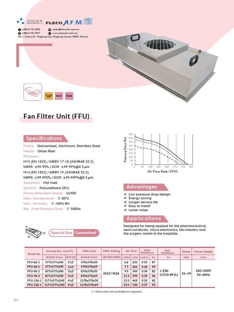 Product - File - Fan Filter Unit FFU | PDF | Materials | Building ...