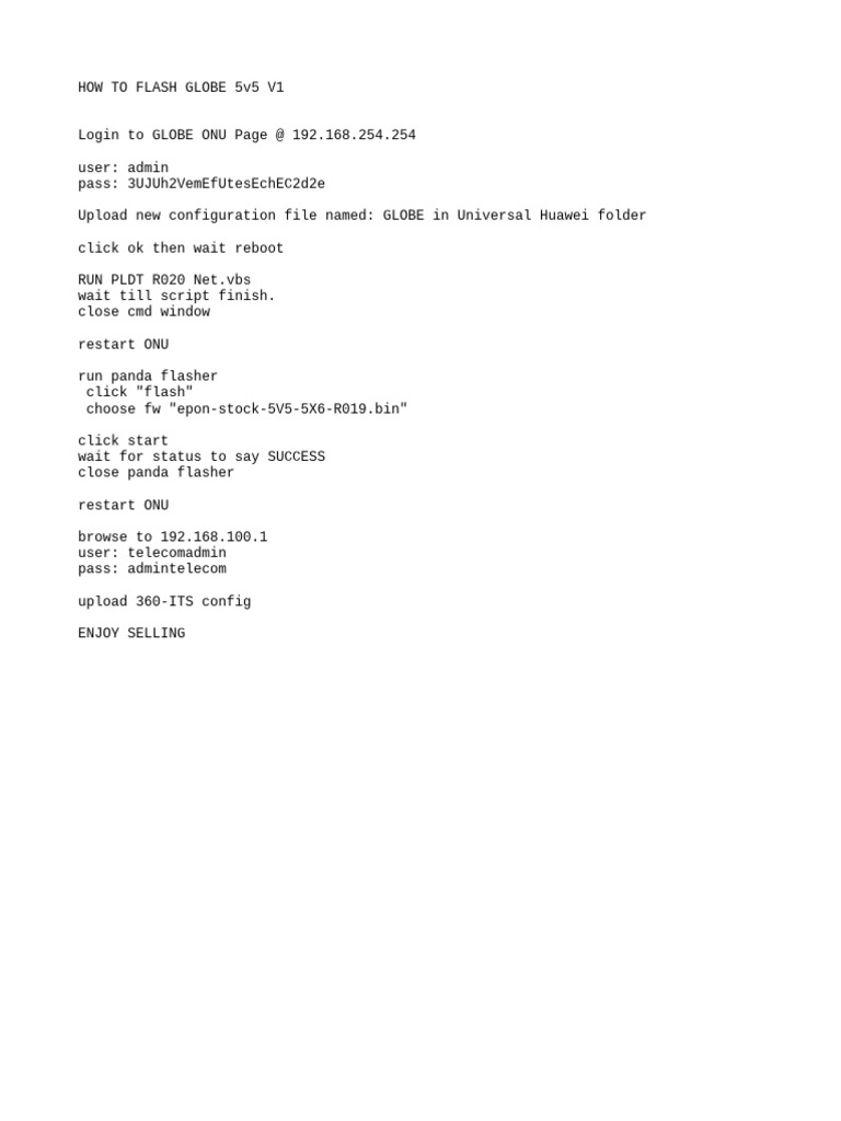 How to Flash Globe 5v5 v1 | PDF
