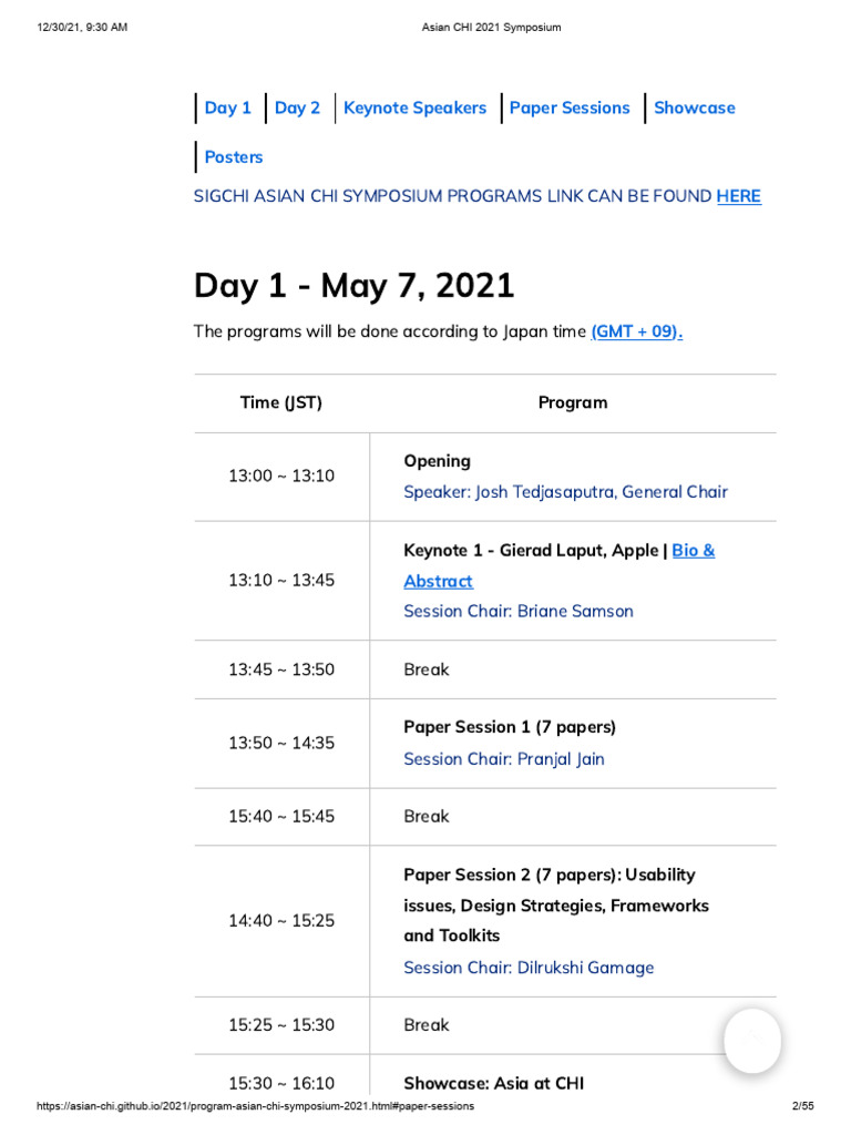 Asian CHI 2021 Symposiumv2 | PDF | Human–Computer Interaction | World ...