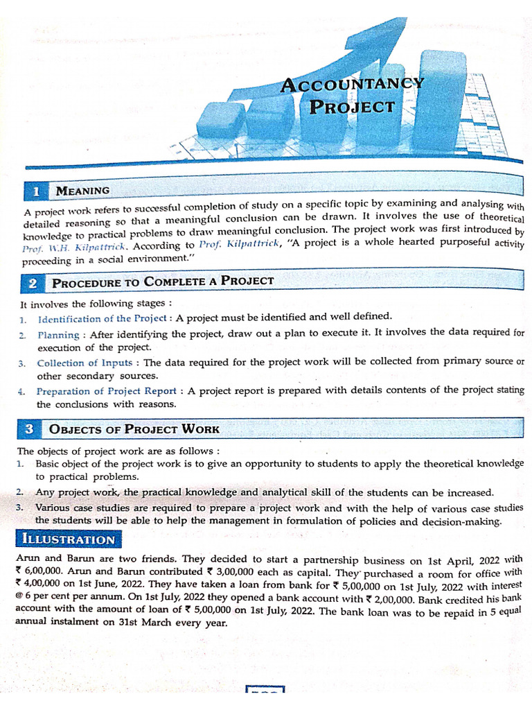 Class XII Accountancy Project English Version | PDF