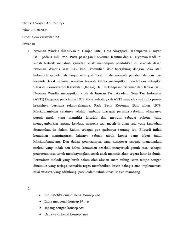 Estetika dan Filosofi Karawitan | PDF