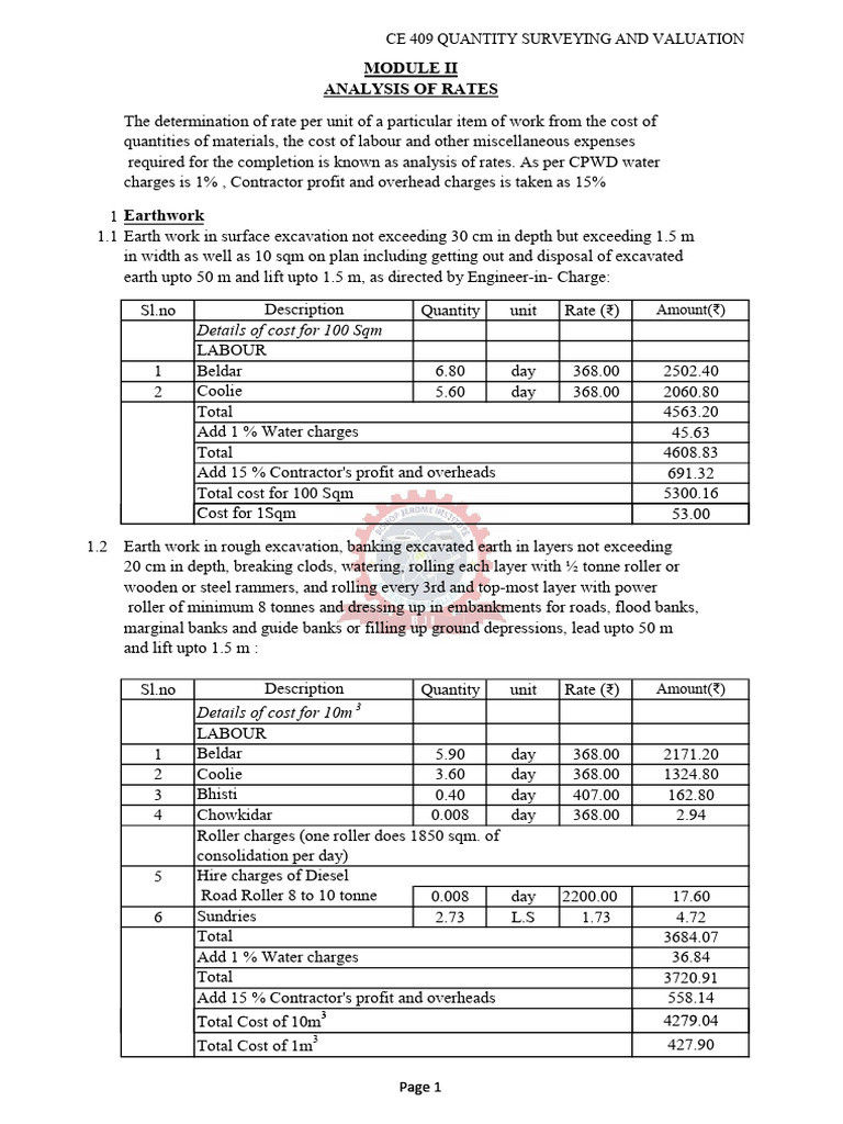 Quantity Surveying and Valuation Guide | PDF | Concrete | Construction ...
