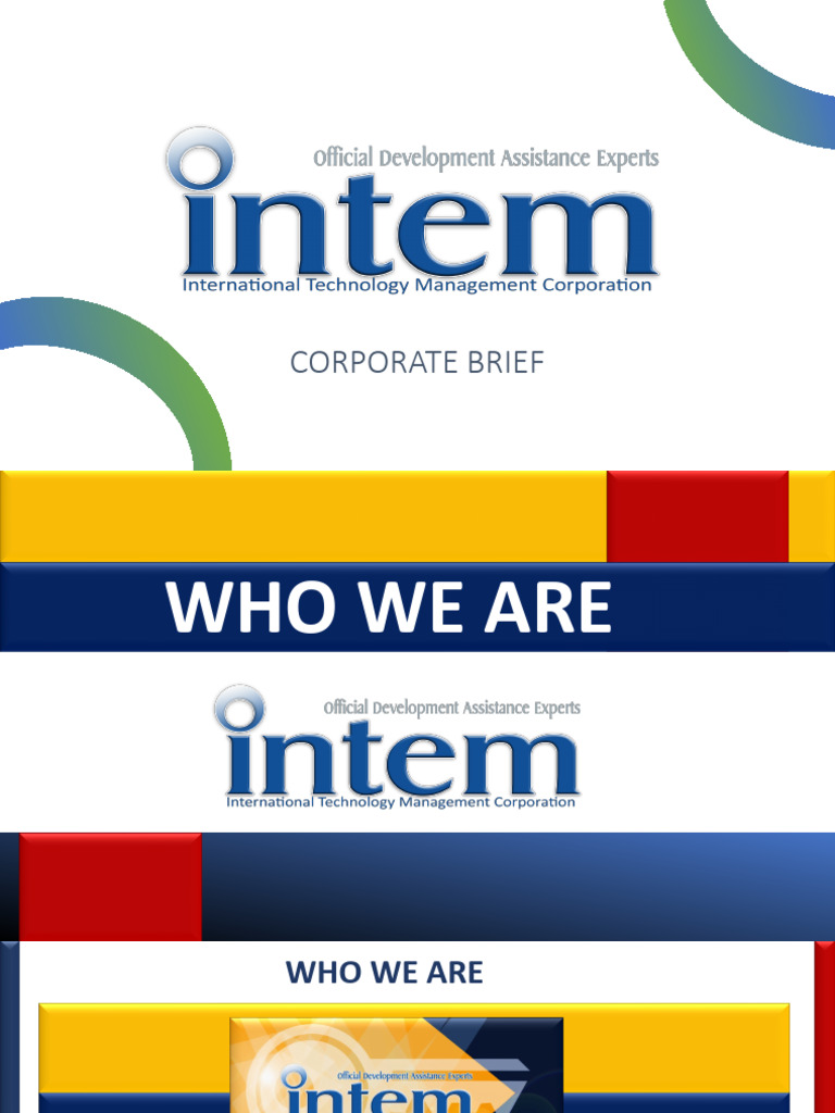 Intem Corporate Brief Slides | Download Free PDF | Consultant | Governance