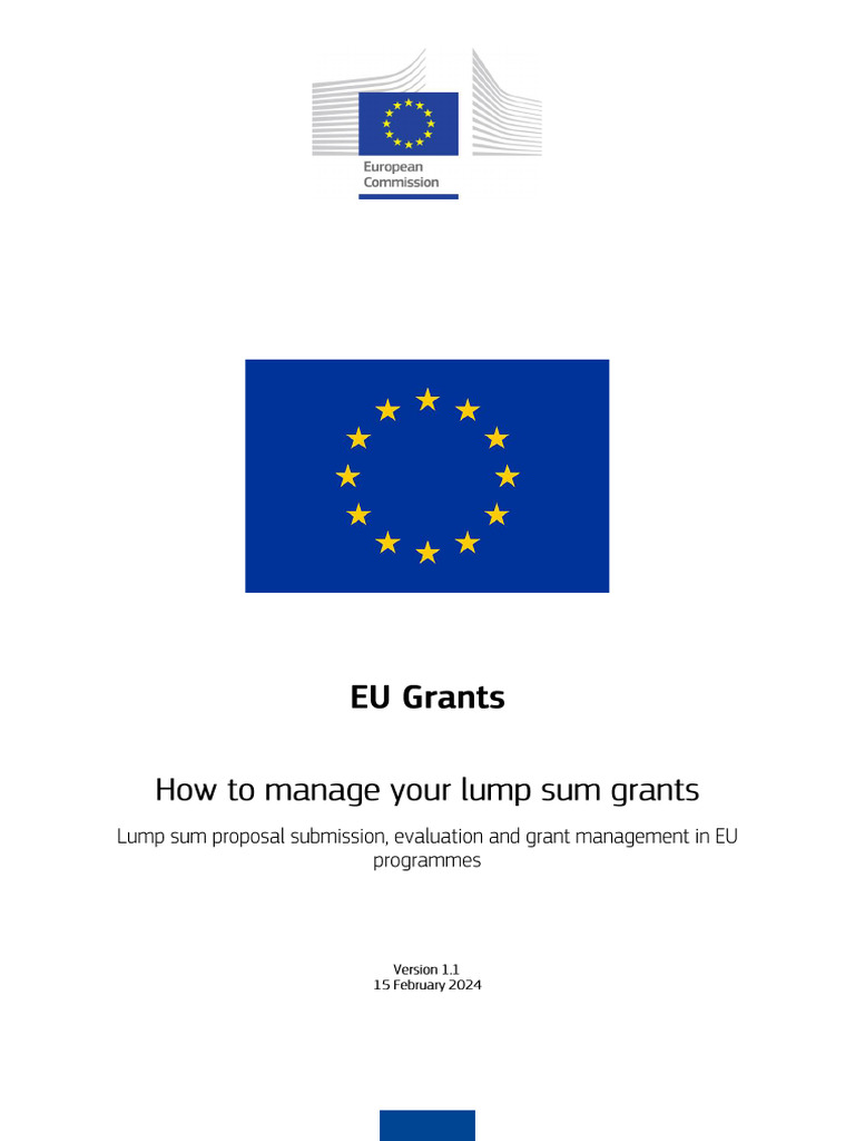How To Manage Your Lump Sum Grants - en | PDF | European Union | Audit