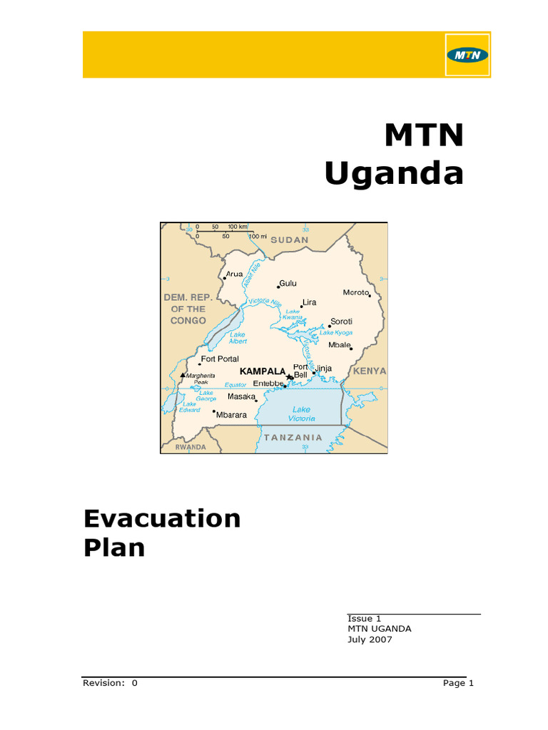 Draft 1 MTN Uganda Evacuation Plan | PDF | Lord's Resistance Army | Emergency Evacuation