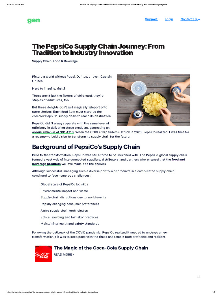 PepsiCo's Supply Chain Transformation - Leading With Sustainability and ...