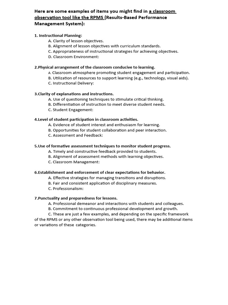 Taba Cot Rpms Indicators For Teachers | PDF | Learning | Nonverbal ...