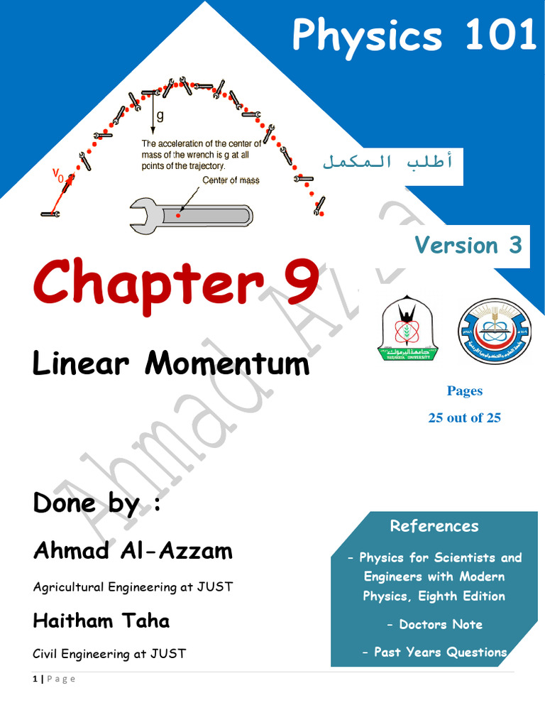 Chapter 9 Linear Momentum and Collisions | PDF | Momentum | Collision Chapter 9 Linear Momentum and Collisions | PDF | Momentum | Collision
