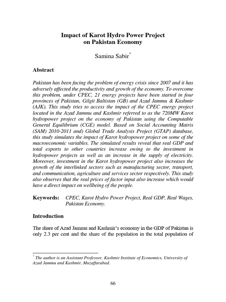 5 SS Samina Sabir No-3 2021 | PDF | Economic Growth | Hydroelectricity