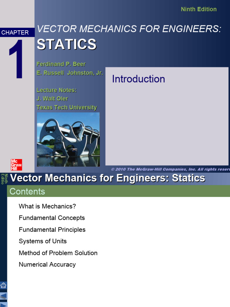 Vector Mechanics: Statics Overview | PDF | Force | Newton's Laws Of Motion