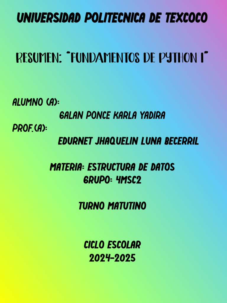 Resumen Python 1, Kygp | PDF | Compilador | División (Matemáticas)