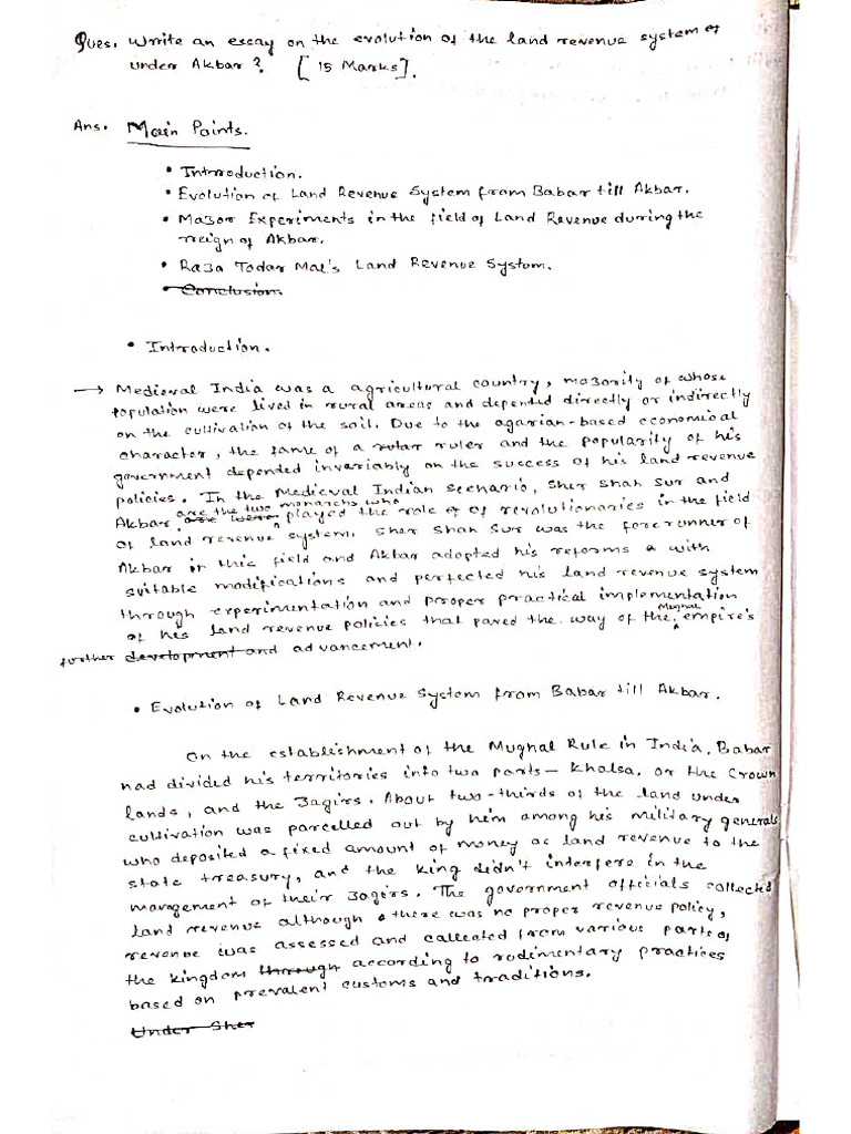 Evolution of Akbar's Land Revenue System | PDF