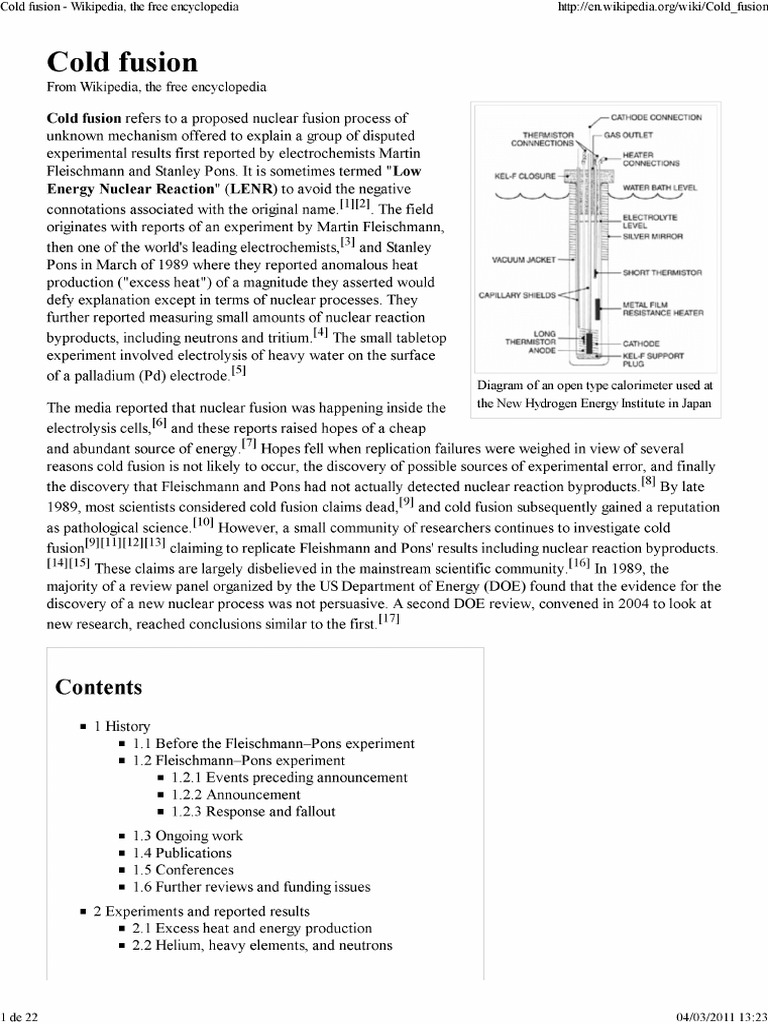 Cold Fusion | PDF