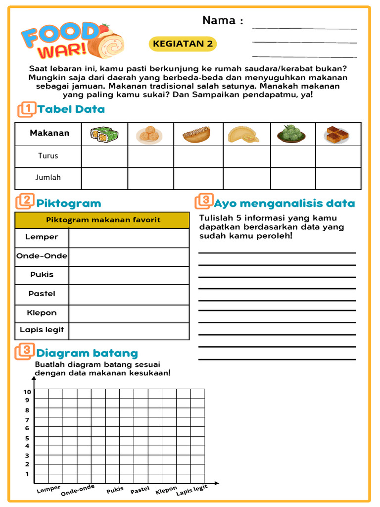 LKPD Penyajian Data Kelas 5 | PDF | Game & Aktivitas