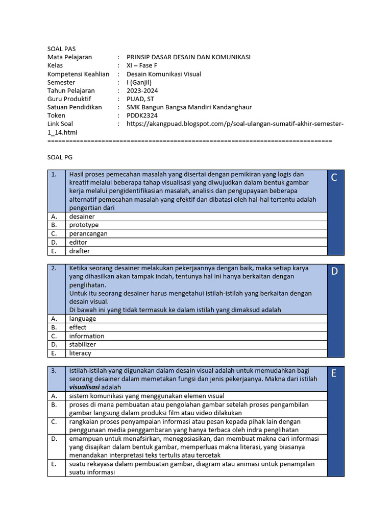 Soalpas1 PDDK 231216031350 6812e588 | PDF
