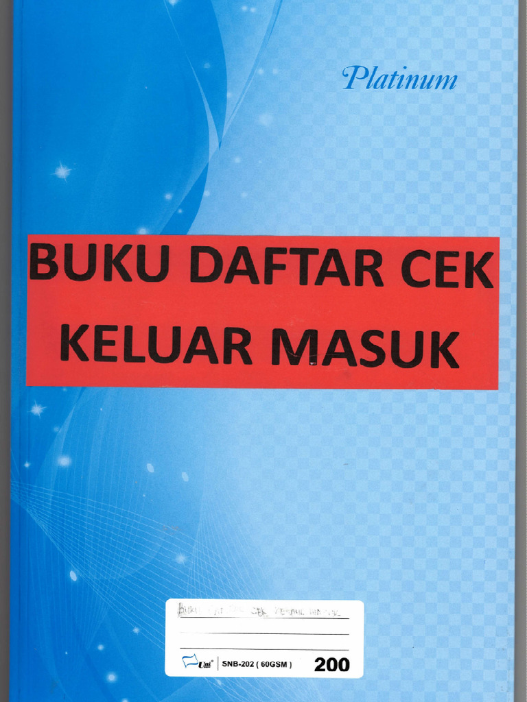 Buku Daftar Dan Keluar Masuk Cek | PDF
