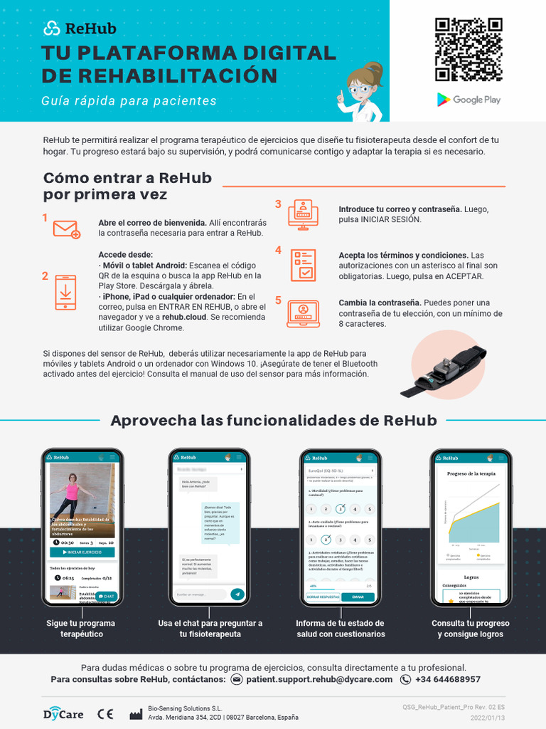 Acceso inicial a ReHub Cloud | PDF | Aplicación movil | Terapia física