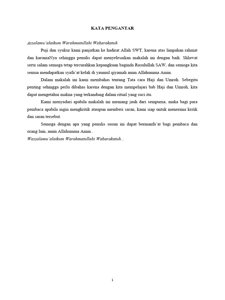 Tata Cara Haji dan Umroh yang Benar | PDF | Karier & Perkembangan ...