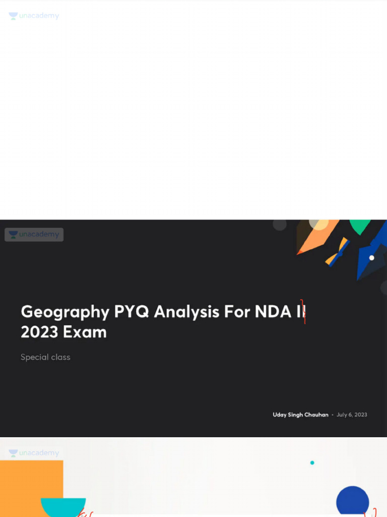 Geography PYQ Analysis For NDA II 2023 Exam With Anno | PDF
