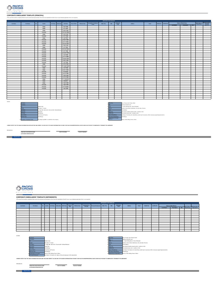 Corporate Enrollment Guide | PDF | Telephone Numbering Plan | Nationality