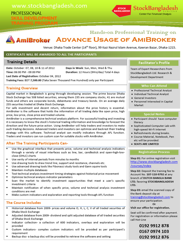 Advance Usage of AmiBroker | PDF | Technical Analysis | Investing