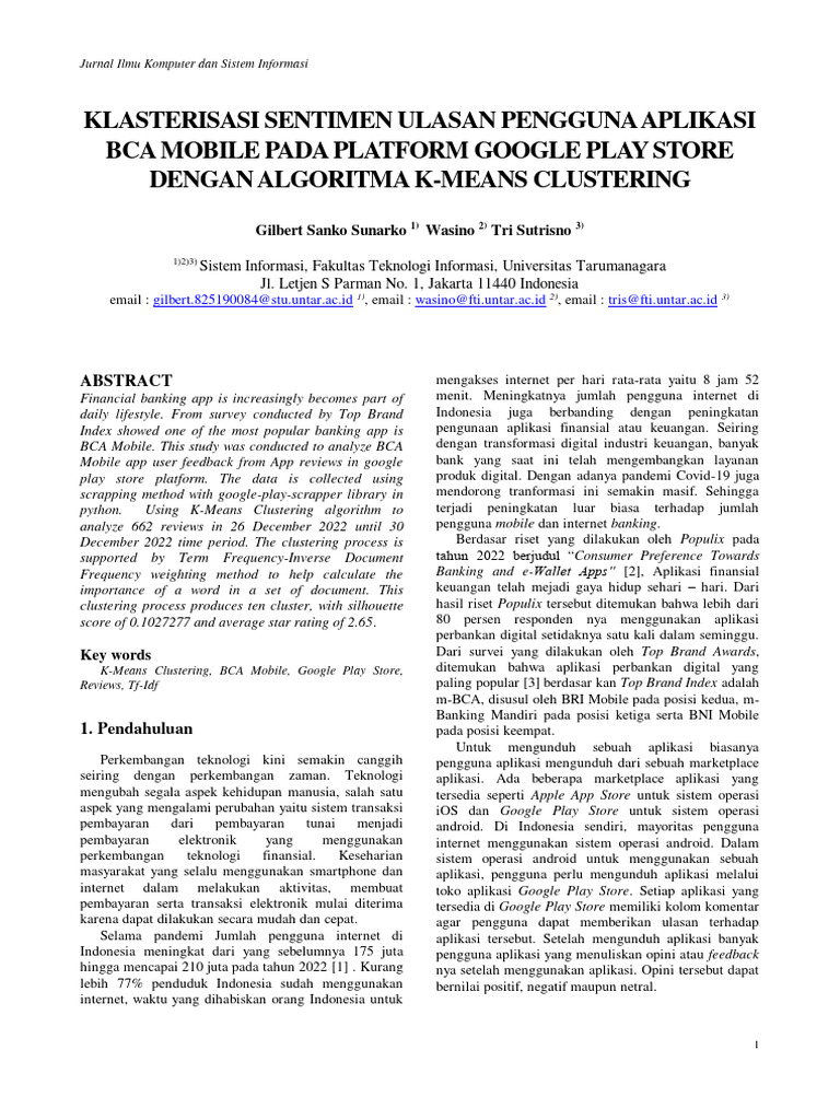 Paper 825190084 Gilbert Sanko Sunarko | PDF | Komputer