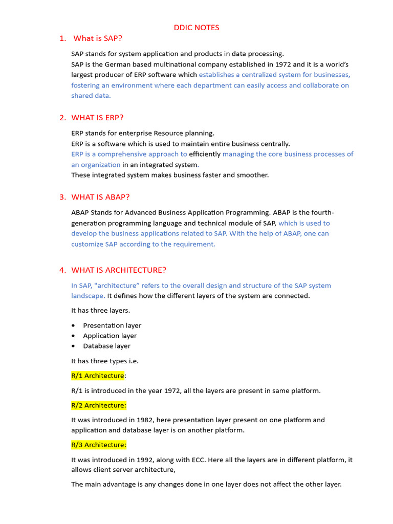 Understanding DDIC in SAP Systems | PDF | Databases | Database Index