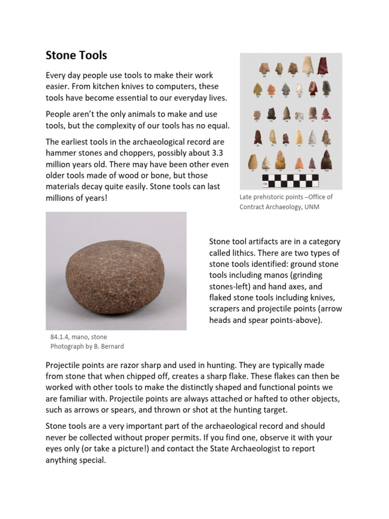 Understanding Stone Tools and Projectile Points | PDF | Tools | Stone Age