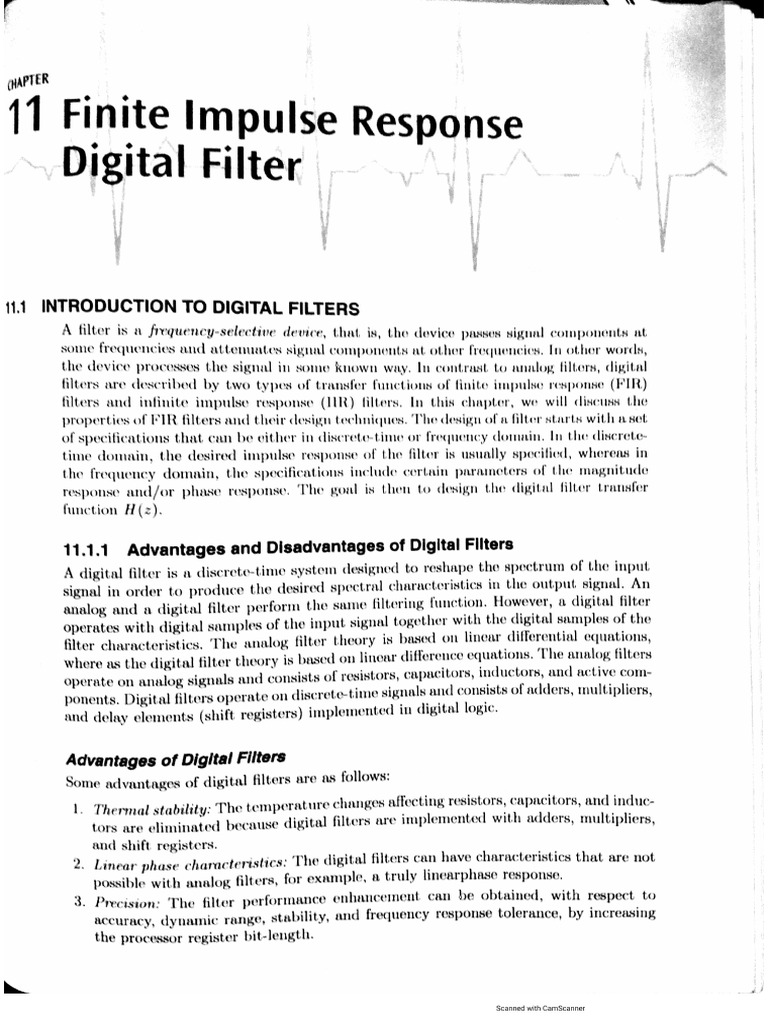 Chap 11 Finite Impulse Response | PDF