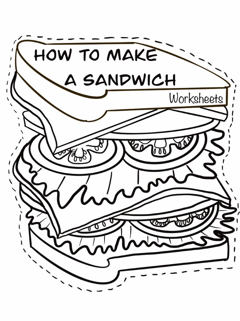 How To Make A Sandwich Mini Book Worksheets | PDF