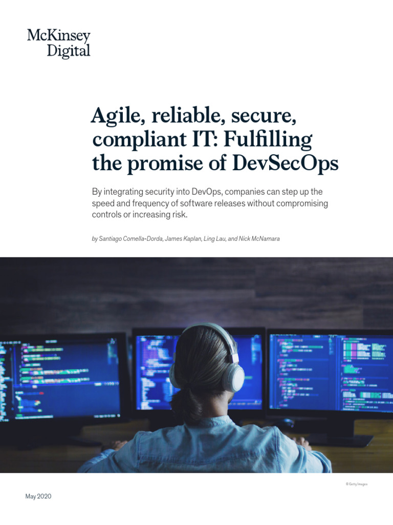 Agile Reliable Secure Compliant IT Fulfilling The Promise of DevSecOps ... Agile Reliable Secure Compliant IT Fulfilling The Promise of DevSecOps ...