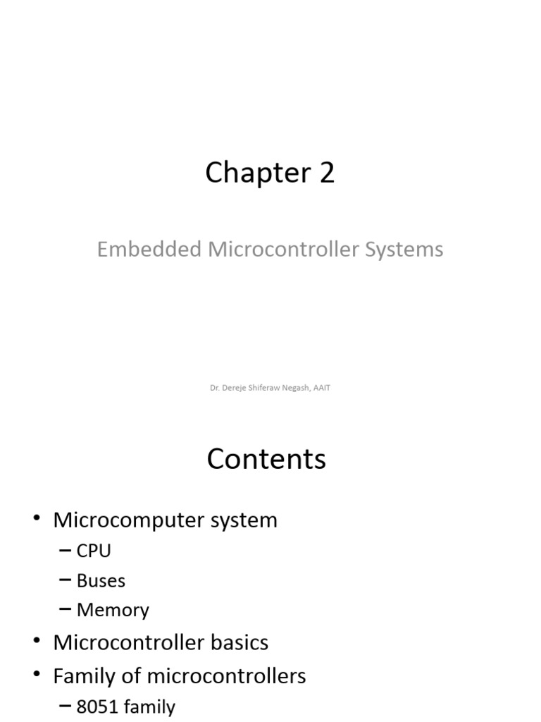 Embedded Microcontroller System | PDF | Microcontroller | Central Processing Unit